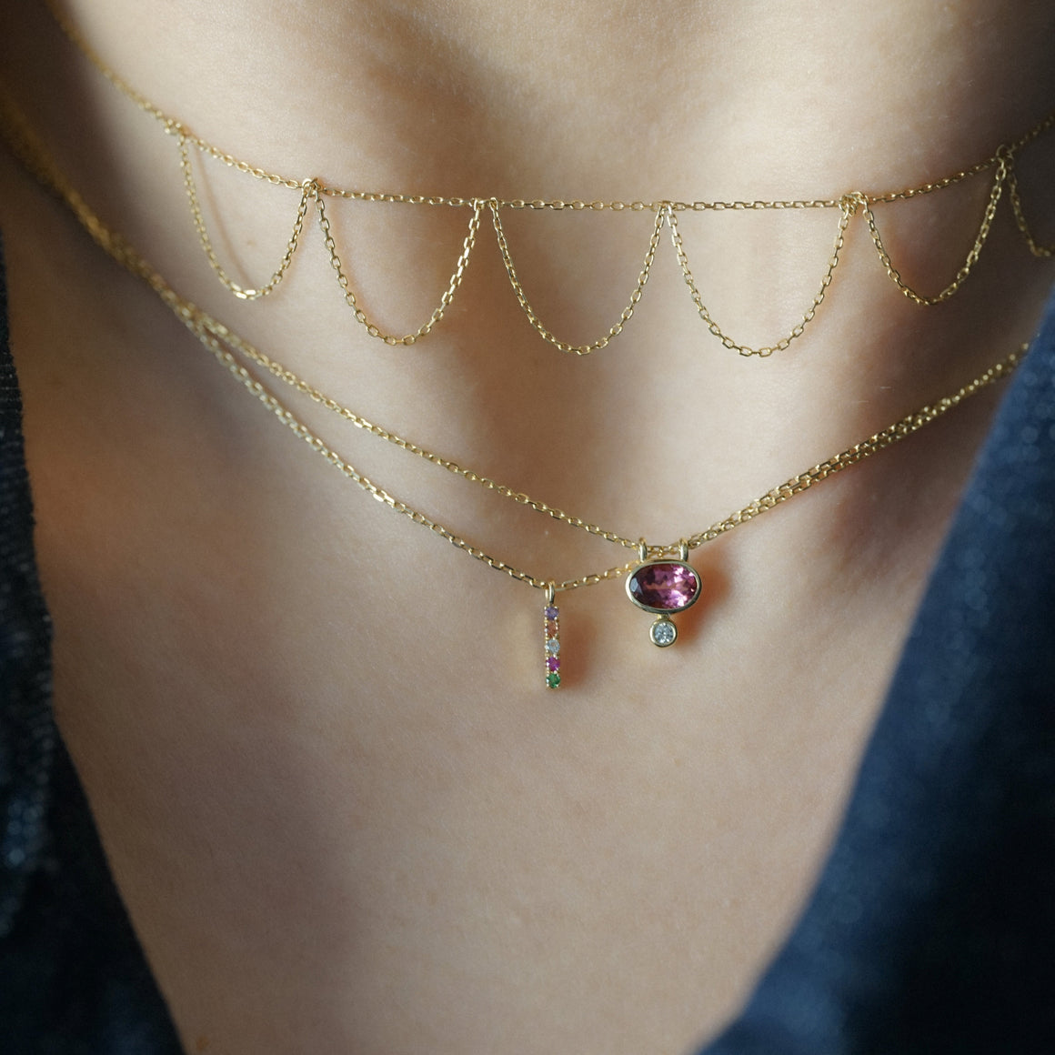 Colliers en or recyclé | Bijoux éthiques | Douze Paris